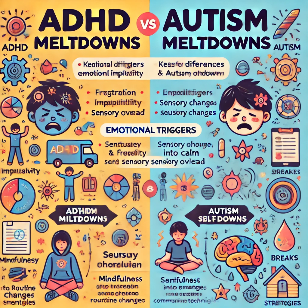 ADHD Meltdown vs Autism Meltdown:Explore 3 Keys Differences